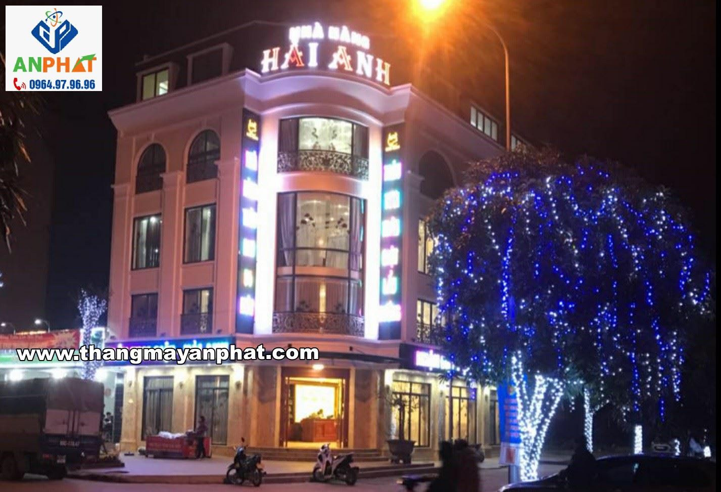 Lắp thang tải thực phẩm 100Kg cho Nhà hàng Hải Anh,TT Lim, Bắc Ninh